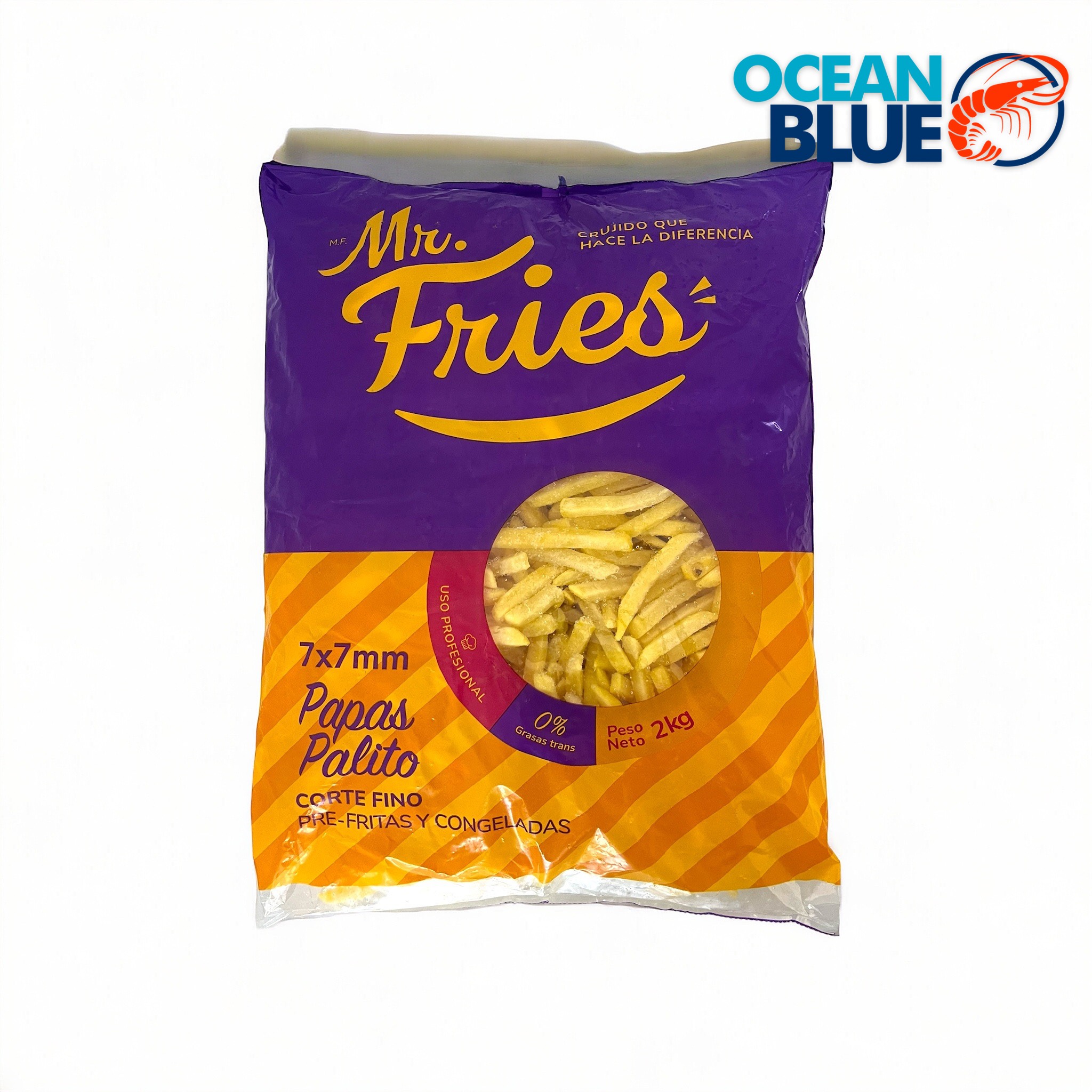 Papas Mr Fries 7x7 - 2 KG - OceanBlue